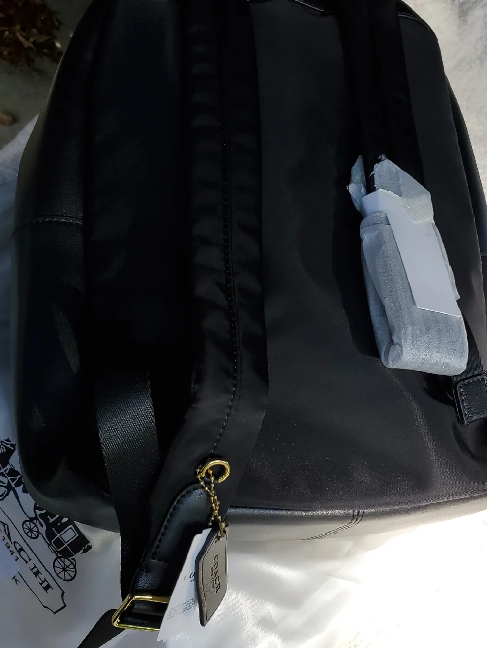 Coach | Bags | Coach Brown Signature Logo Backpack With Black Trim And ...